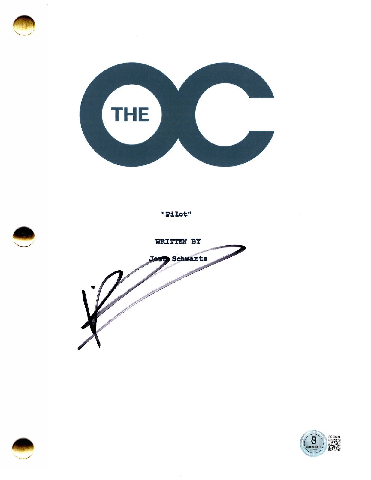 Mischa Barton Signed The OC Pilot Script Authentic Autograph Beckett | Autographia