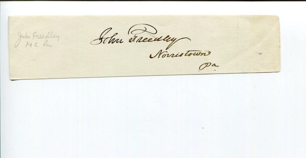 John Freedley Pennsylvania US Representative Congress Whig Signed ...