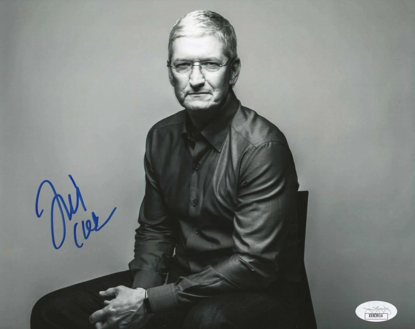 Tim Cook Signed 8x10 Photo w/ JSA LOA #XX83914 GRADED A 9! Apple CEO ...