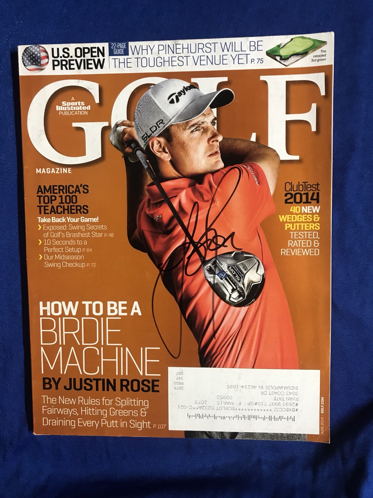 Justin Rose Autographed Magazine Signed PGA Golf Autographed | Autographia