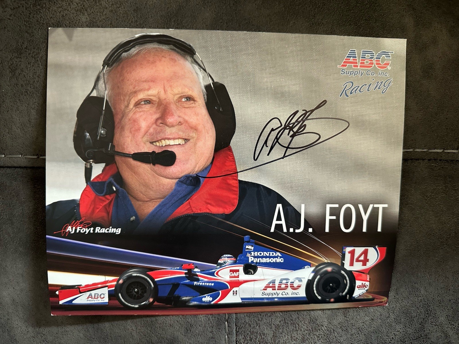 A J Foyt Signed Indianapolis 500 Promo Card Indy Car Autographed ...