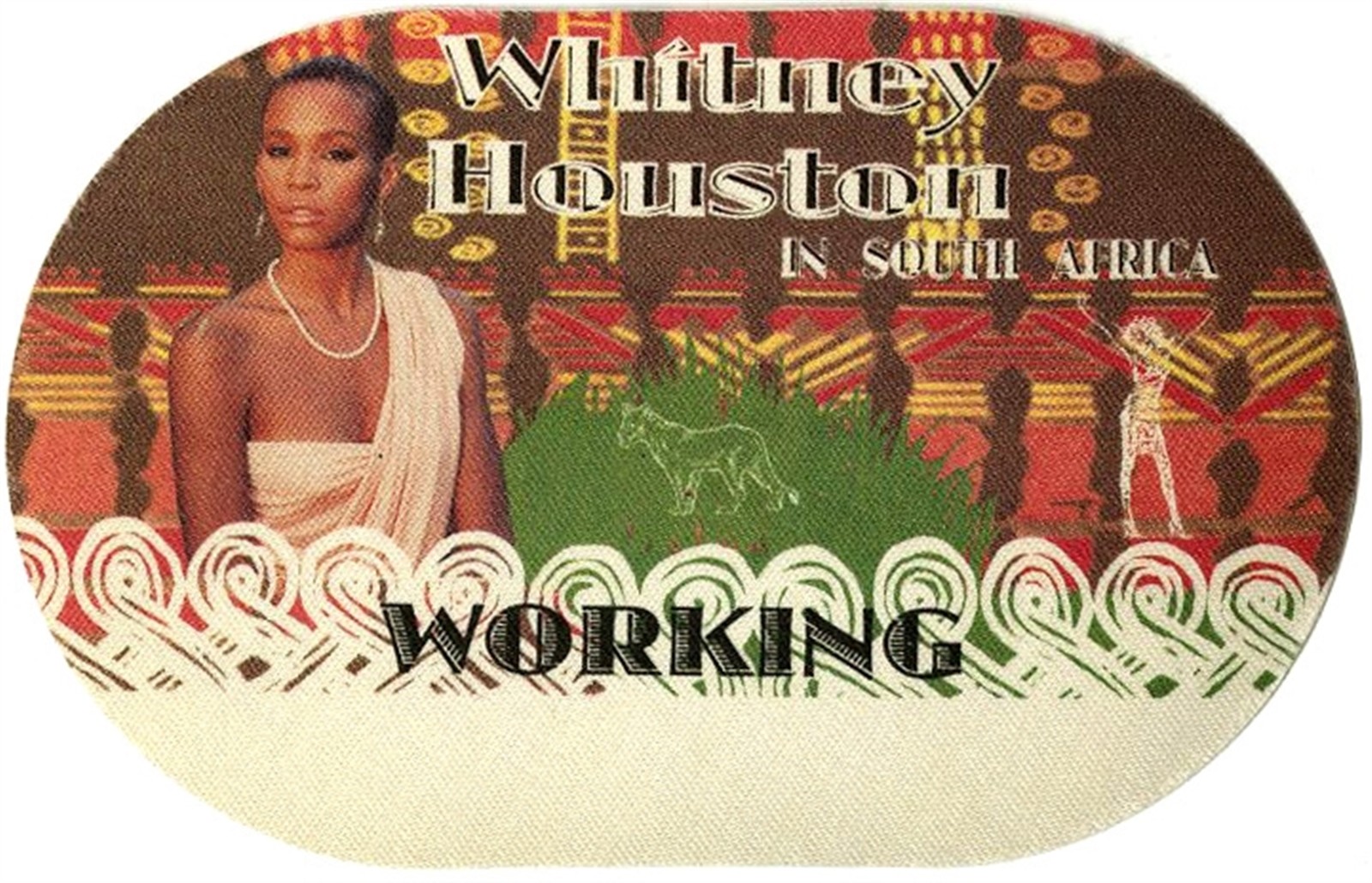 Whitney Houston 1994 The Bodyguard Concert Tour Working Backstage Pass ...