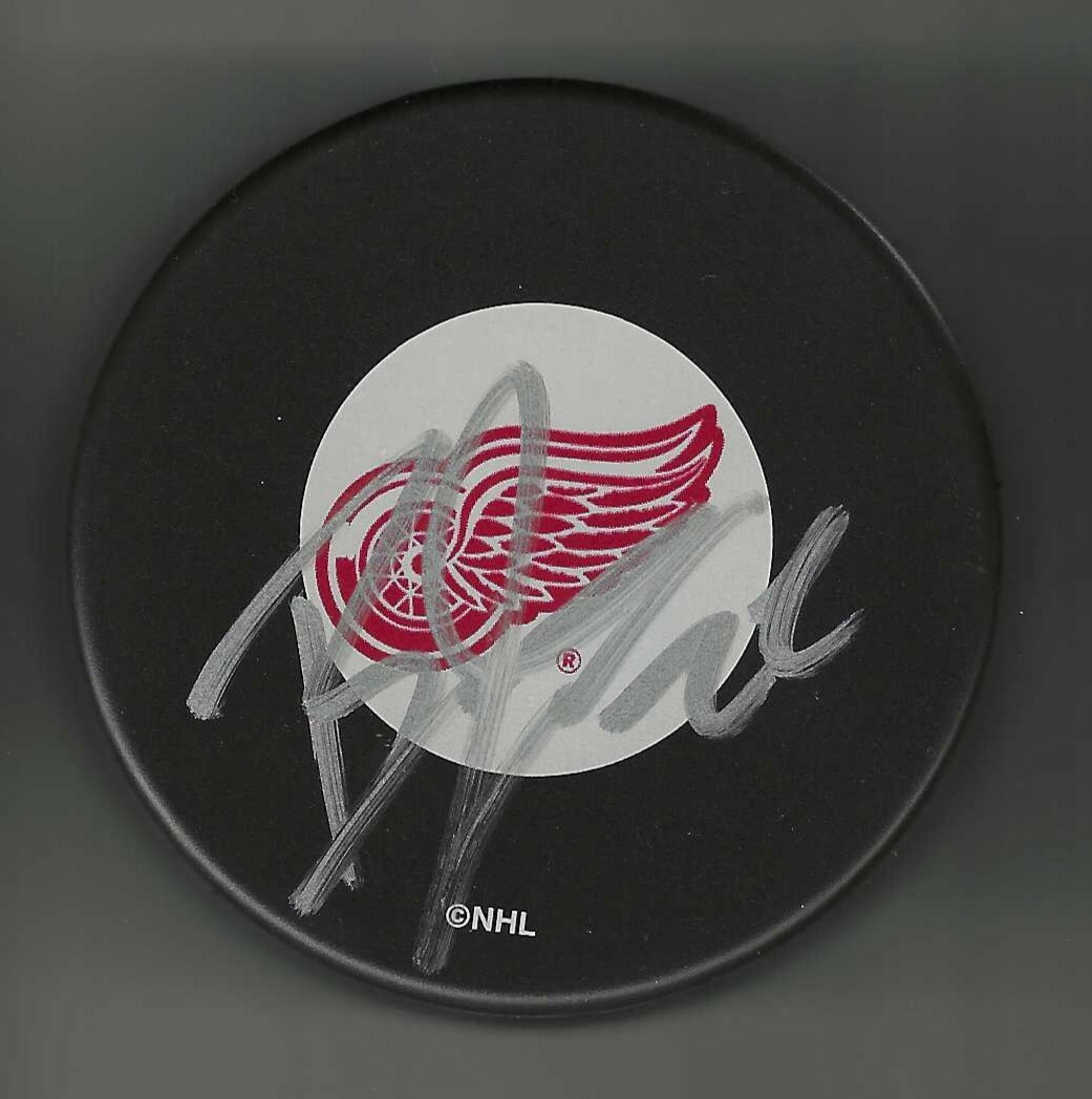 Brett Lebda Signed Detroit Red Wings Puck | Autographia