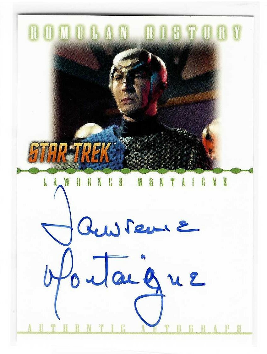 Lawrence Montaigne As Decius Star Trek Authentic Autograph Card RA4 ...