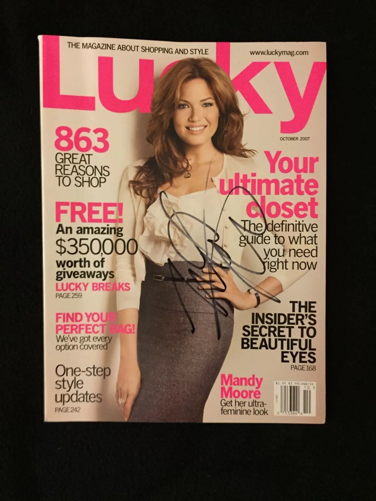 Mandy Moore Signed Lucky Magazine | Autographia