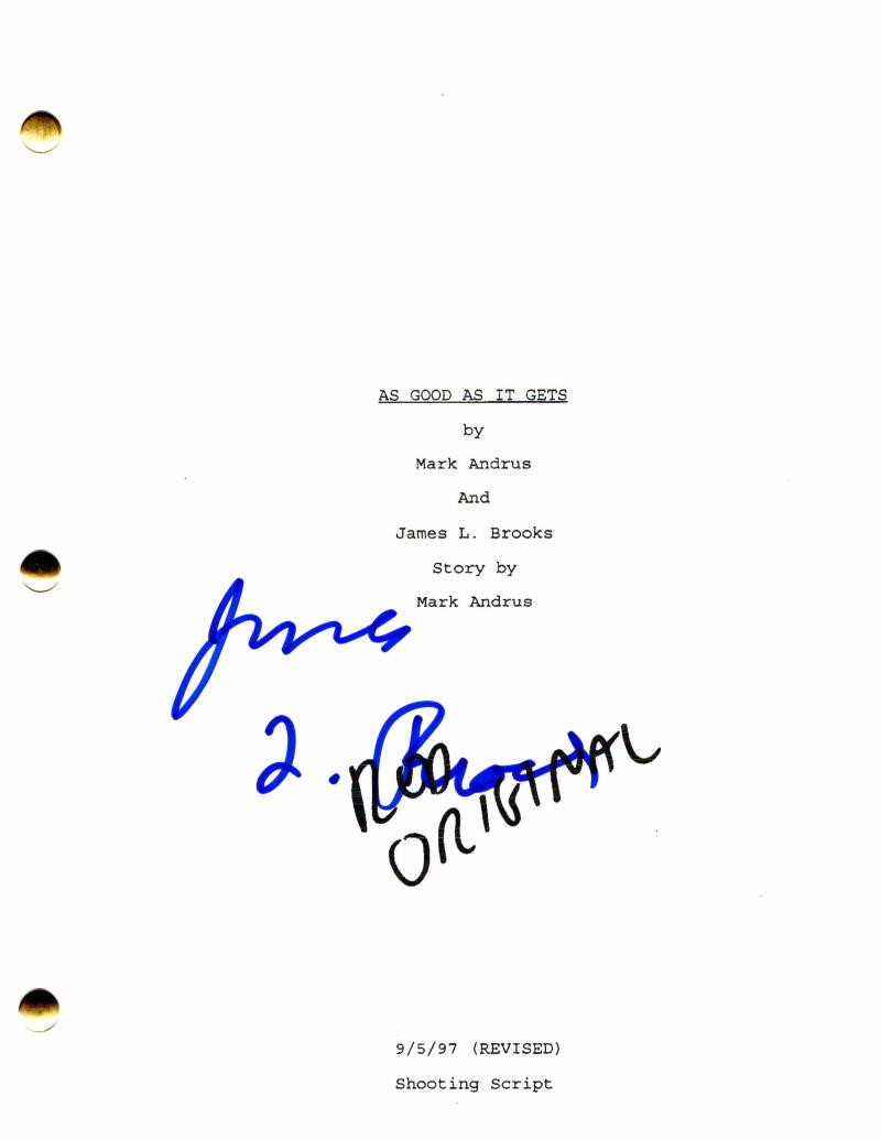JAMES L BROOKS SIGNED AUTOGRAPH - AS GOOD AS IT GETS MOVIE SCRIPT JACK ...