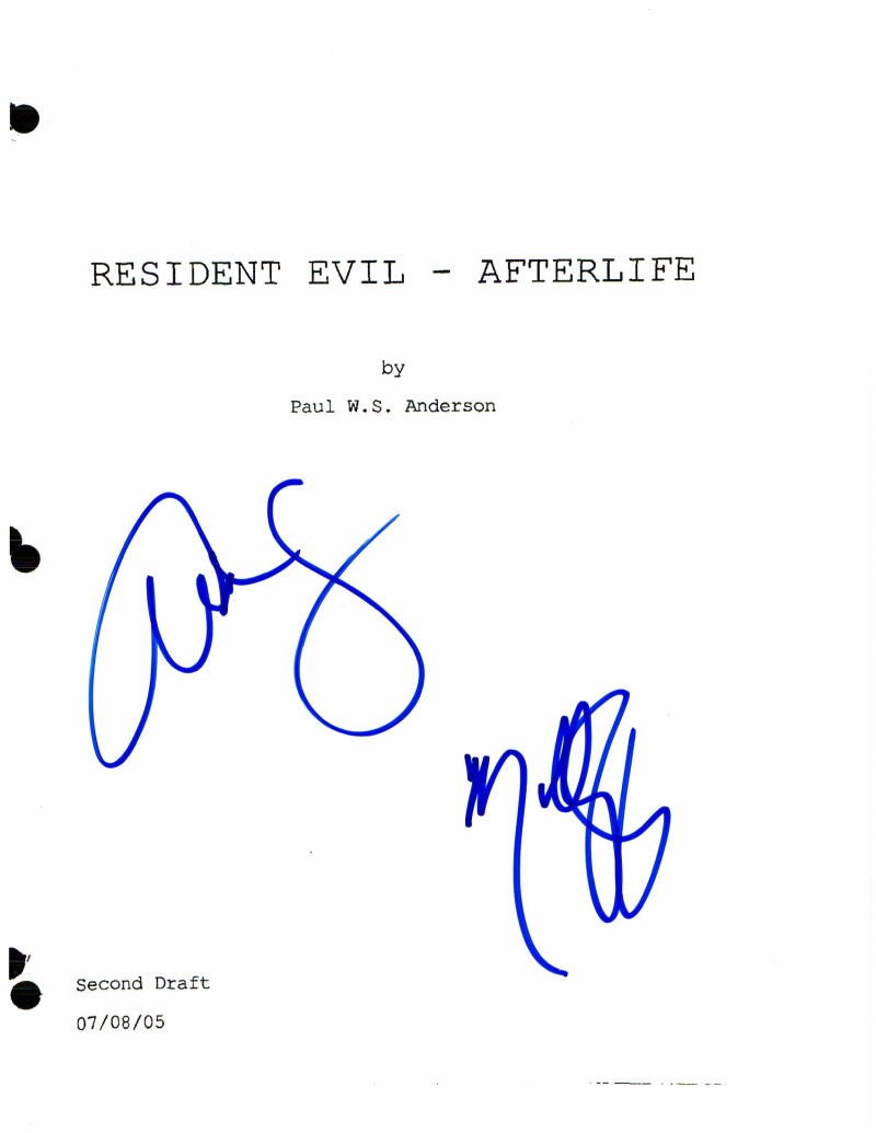 ALI LARTER, MILLA JOVOVICH SIGNED AUTOGRAPH RESIDENT EVIL AFTERLIFE ...