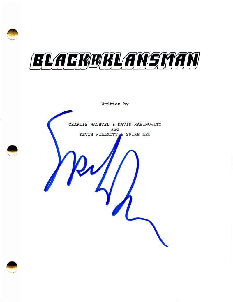 SPIKE LEE SIGNED AUTOGRAPH BLACKKKLANSMAN FULL MOVIE SCRIPT - DO THE ...