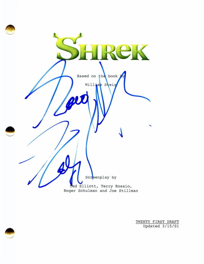 EDDIE MURPHY SIGNED AUTOGRAPH "SHREK" FULL MOVIE SCRIPT - SNL, COMING 2 ...