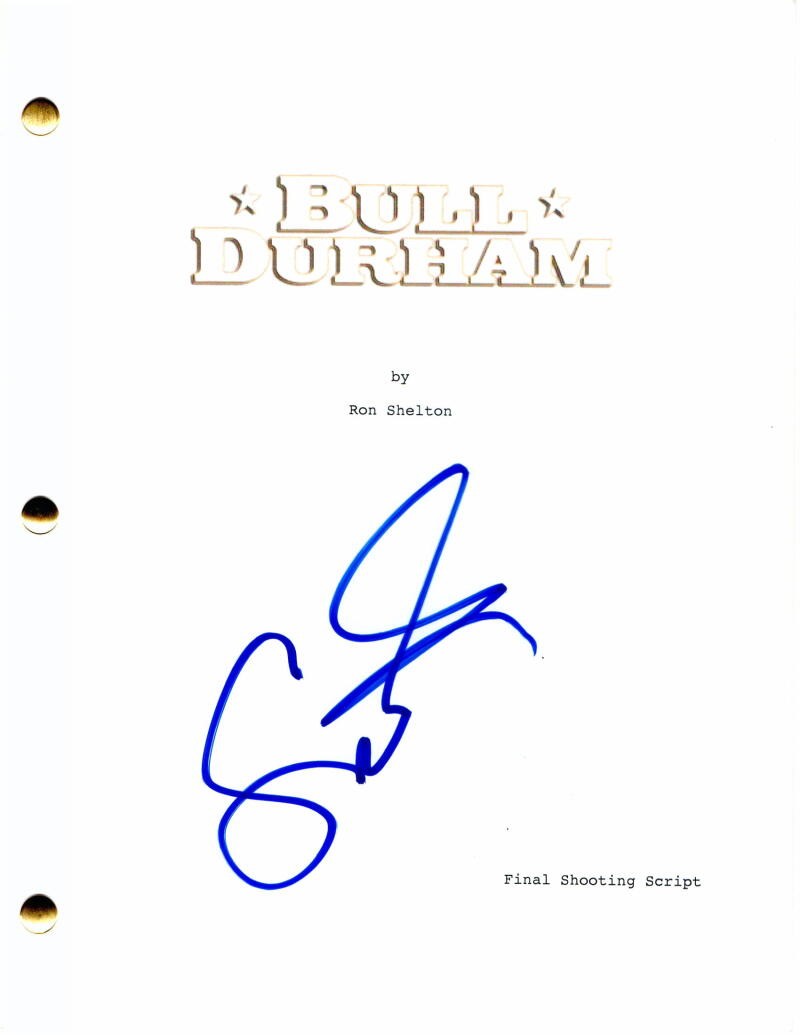 SUSAN SARANDON SIGNED AUTOGRAPH "BULL DURHAM" FULL MOVIE SCRIPT DEAD ...
