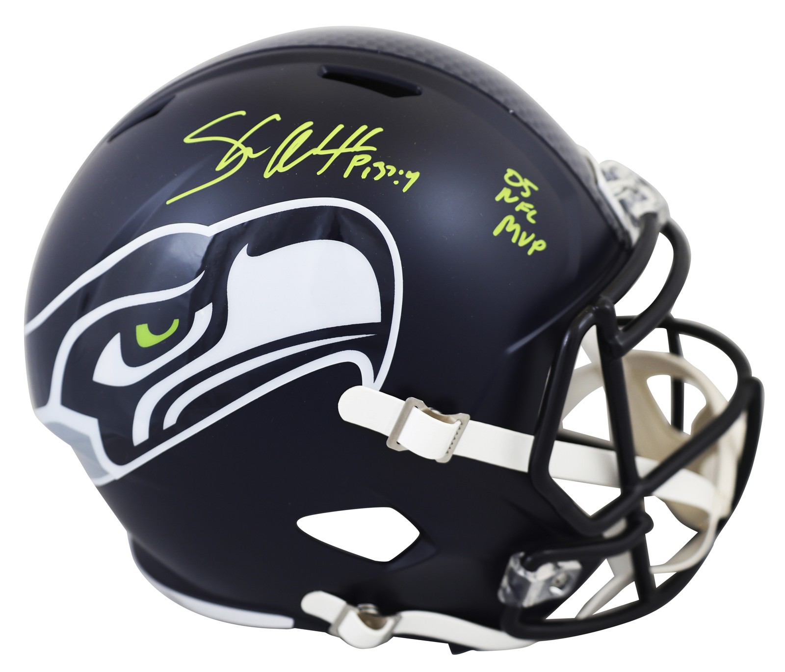 Seahawks Shaun Alexander "NFL MVP 2005" Signed Full Size Speed Rep ...