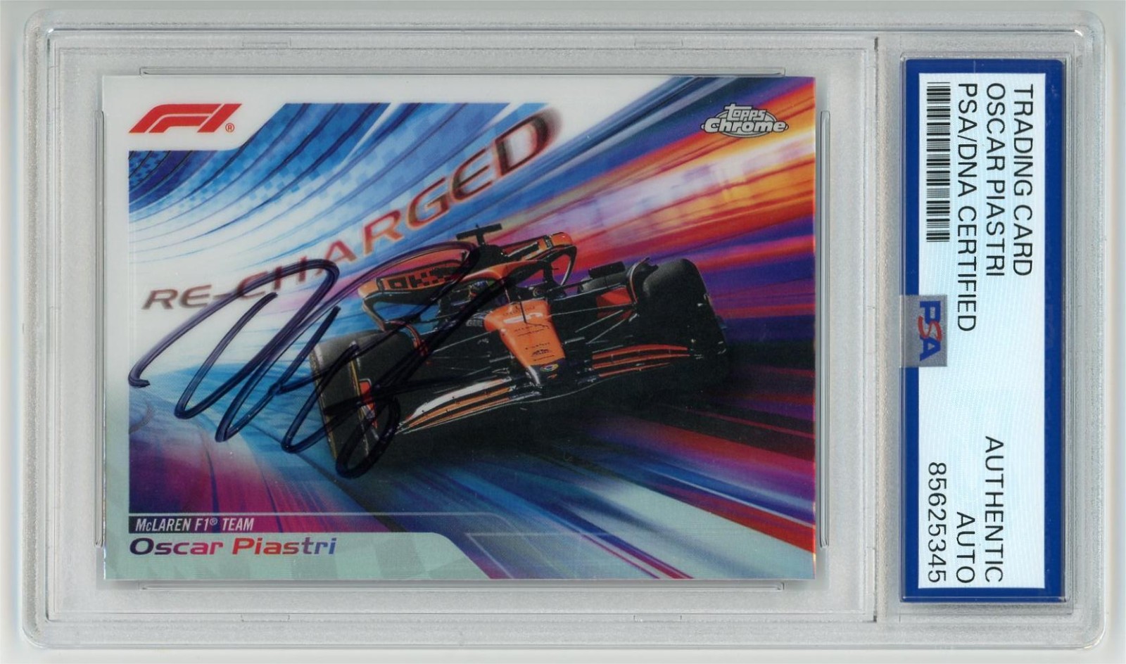 Oscar Piastri Signed 2024 Topps Chrome Formula 1 F1 #RECH-8 Auto PSA ...