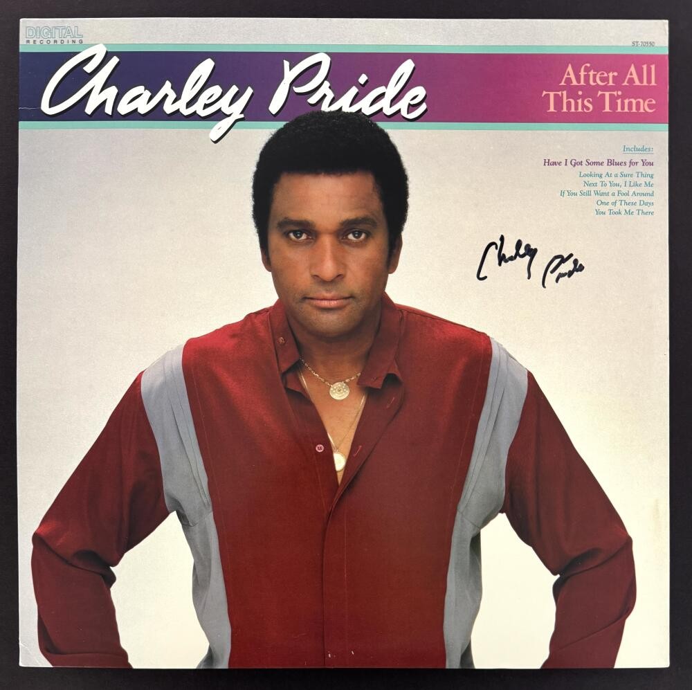 Charley Pride Signed Autograph Album Vinyl Record - After All This Time ...