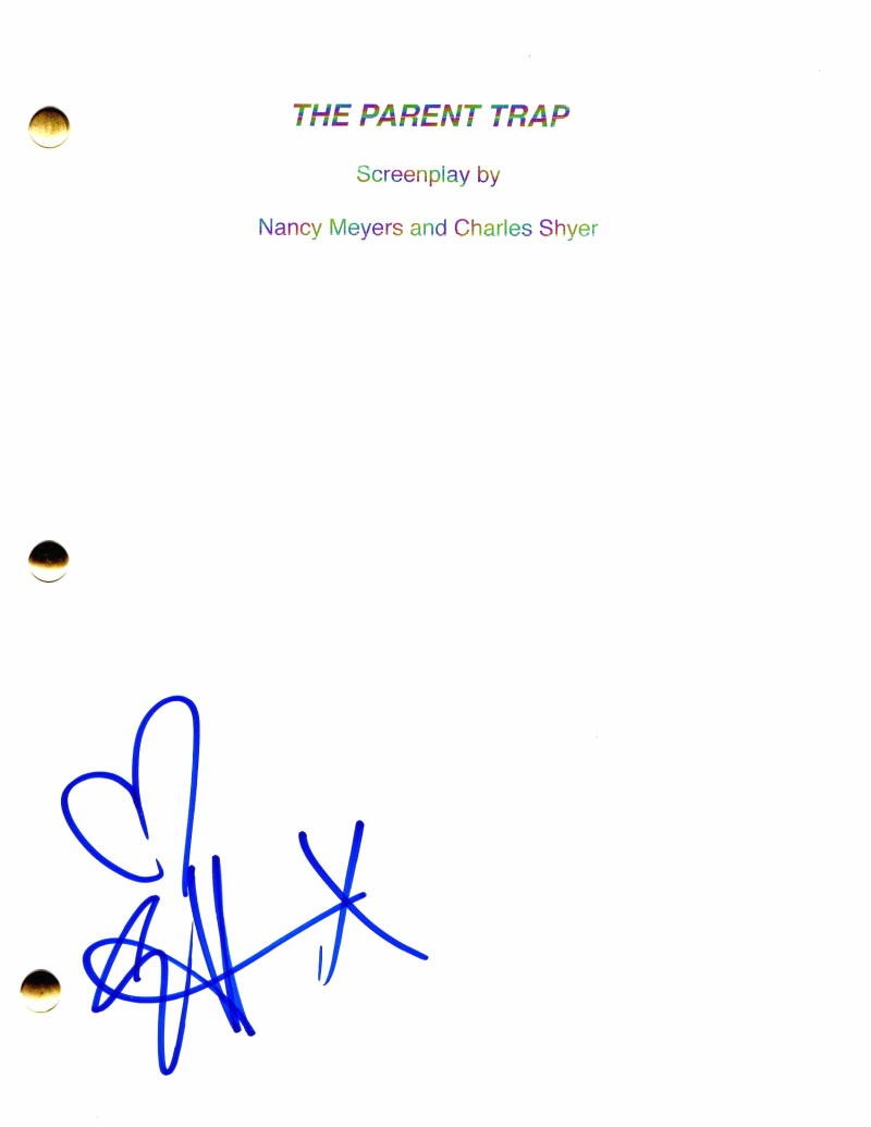 ELAINE HENDRIX SIGNED AUTOGRAPH - THE PARENT TRAP MOVIE SCRIPT ...