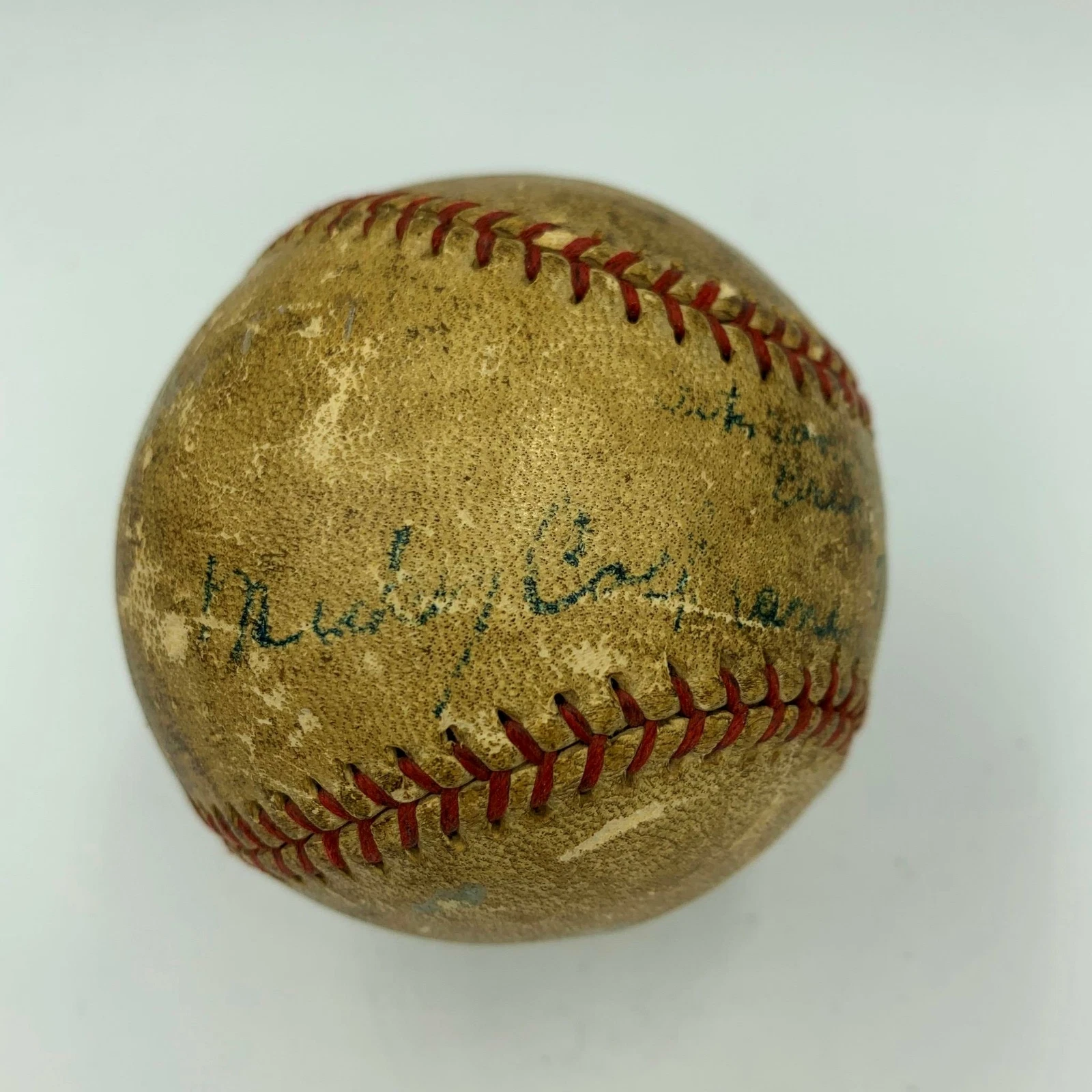 Mickey Cochrane Single Signed Inscribed Game Used Baseball 1934 MVP Season JSA | Autographia