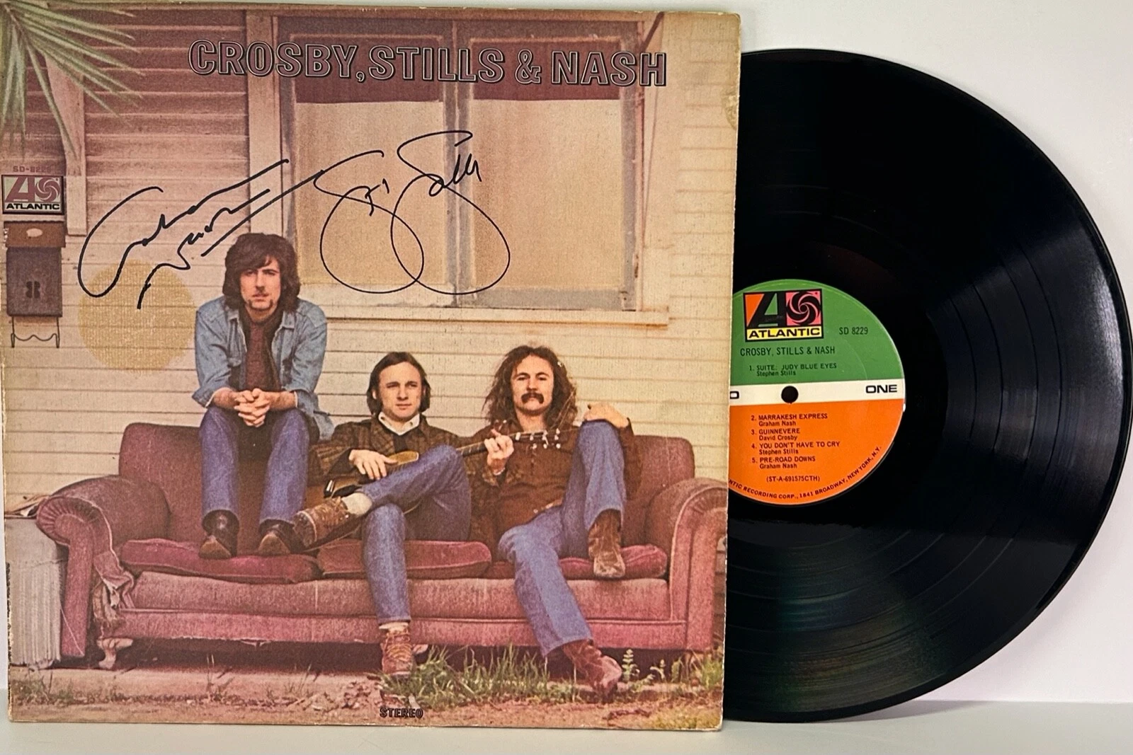 STILLS NASH Signed Auto LP Cover Vinyl JSA CROSBY STEPHEN STILLS GRAHAM ...