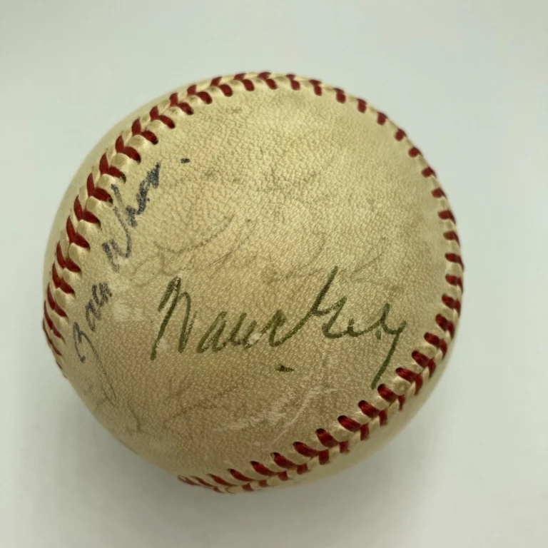 Warren Giles Earle Combs Frankie Frisch Hall Of Fame Multi Signed ...
