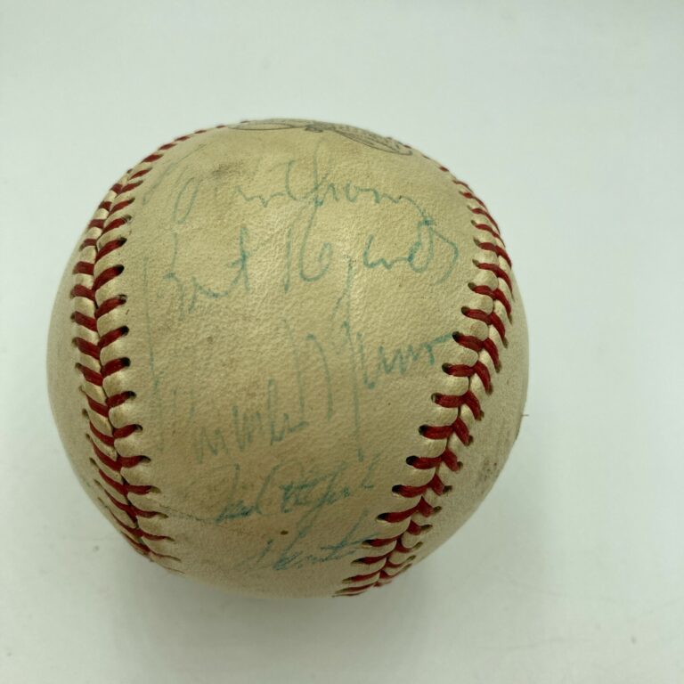 Thurman Munson & Catfish Hunter Signed Vintage 1970's Baseball JSA COA ...