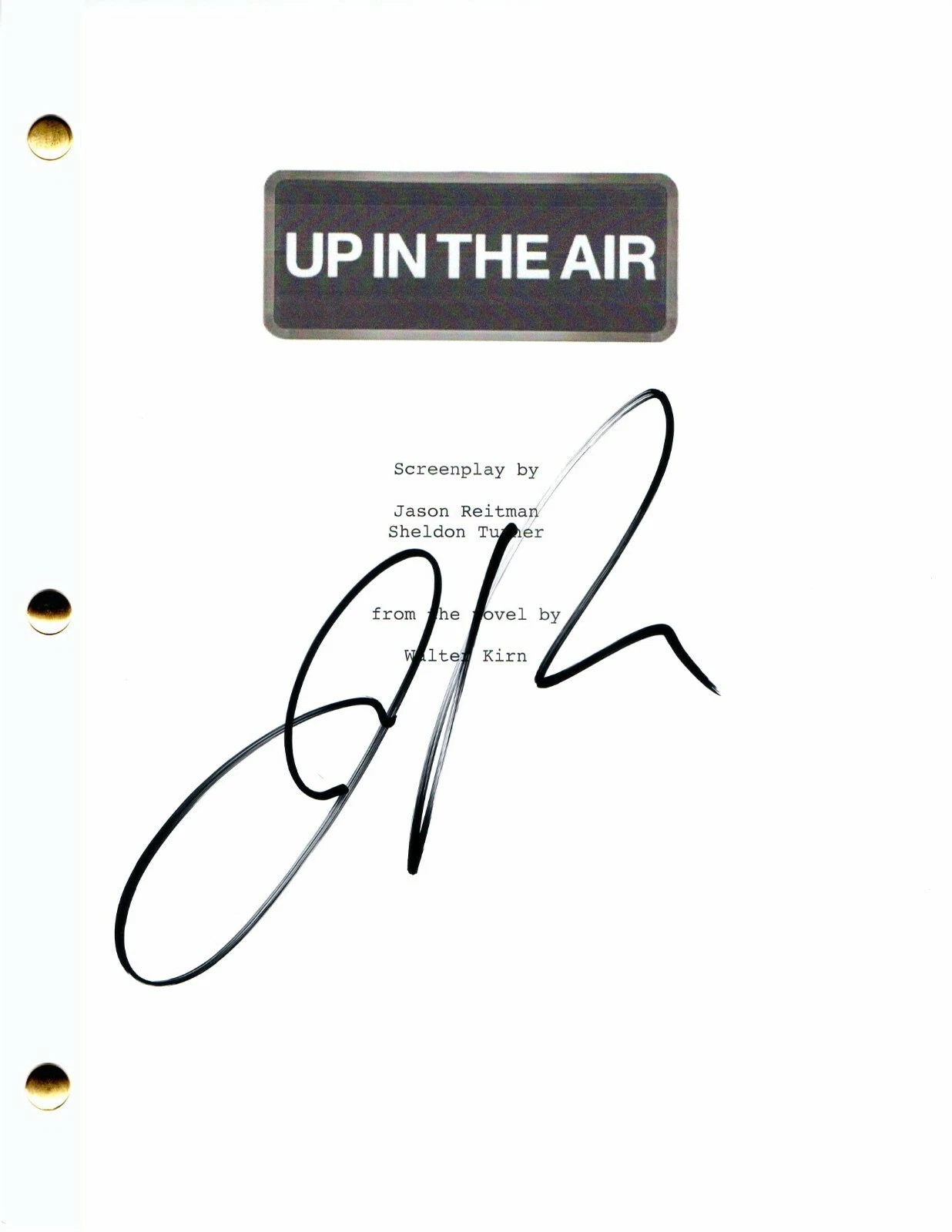JASON REITMAN SIGNED AUTOGRAPH UP IN THE AIR FULL MOVIE SCRIPT - ANNA ...