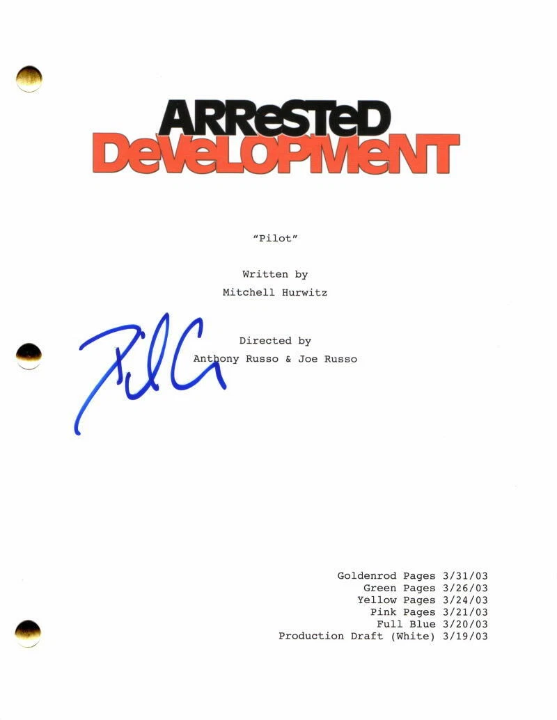 DAVID CROSS SIGNED AUTOGRAPH ARRESTED DEVELOPMENT FULL PILOT SCRIPT ...