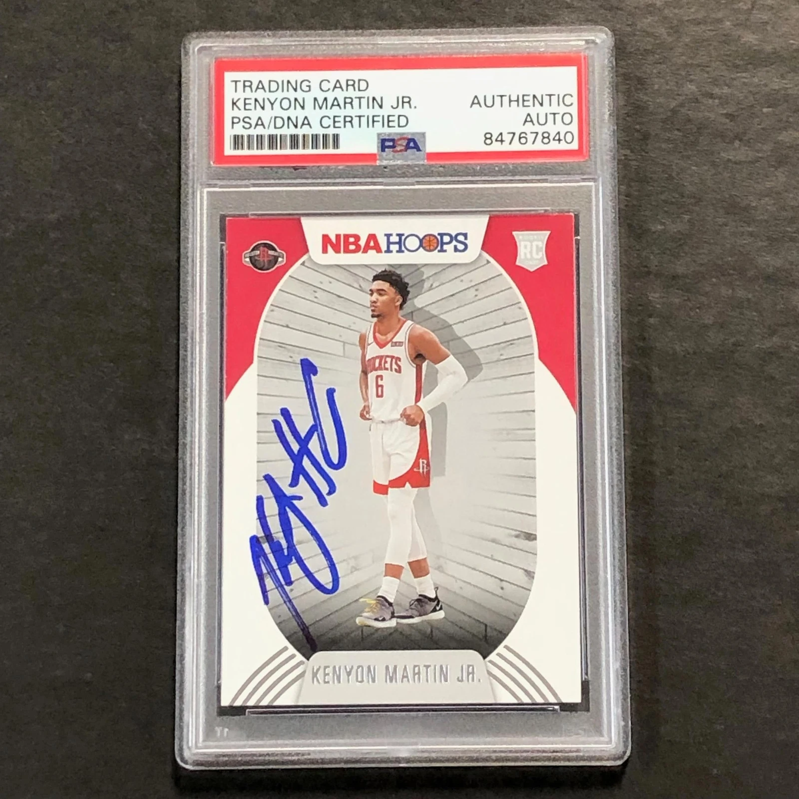 2020-21 NBA Hoops #232 Kenyon Martin Jr. Signed Card AUTO PSA Slabbed ...
