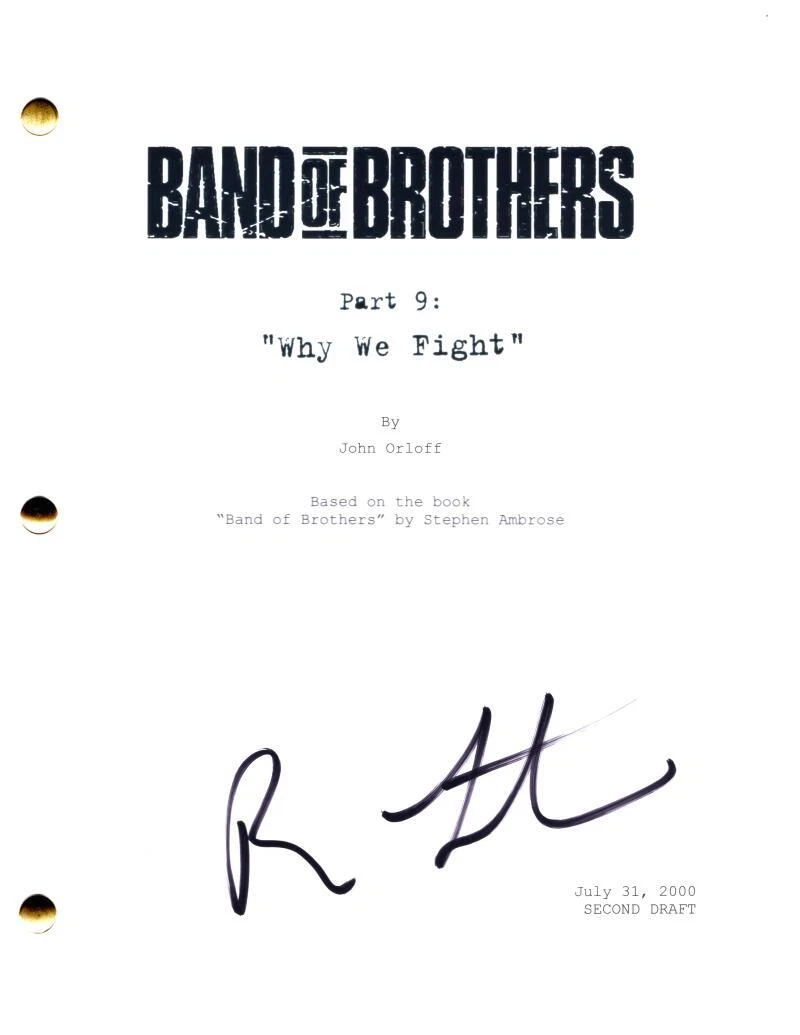 Ron Livingston Signed Autograph Band of Brothers Script Screenplay ...