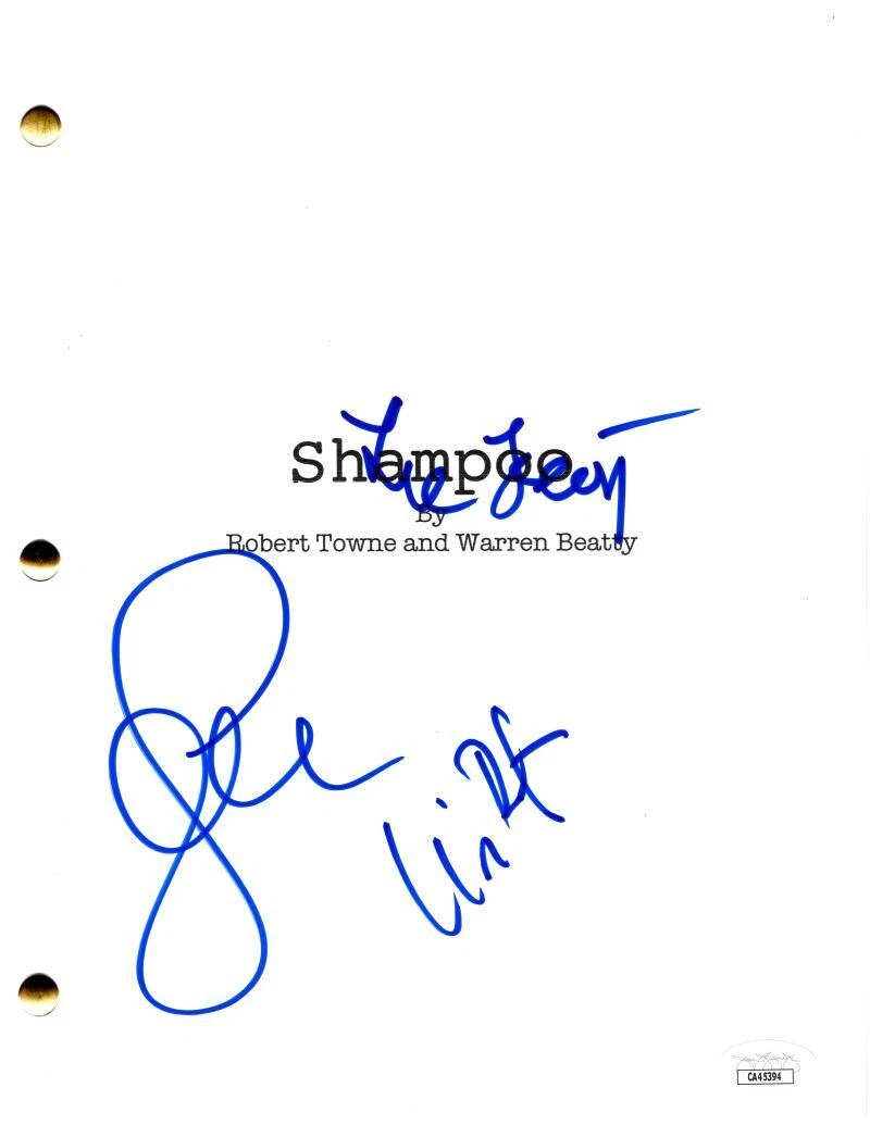 Warren Beatty Lee Grant & Goldie Hawn Signed Autograph Shampoo Script w ...