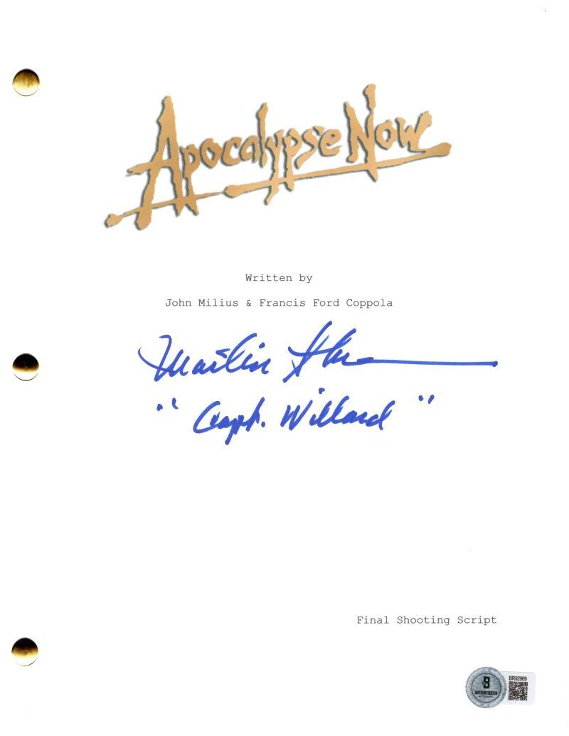 Martin Sheen Signed Autograph Apocalypse Now Full Script Screenplay ...