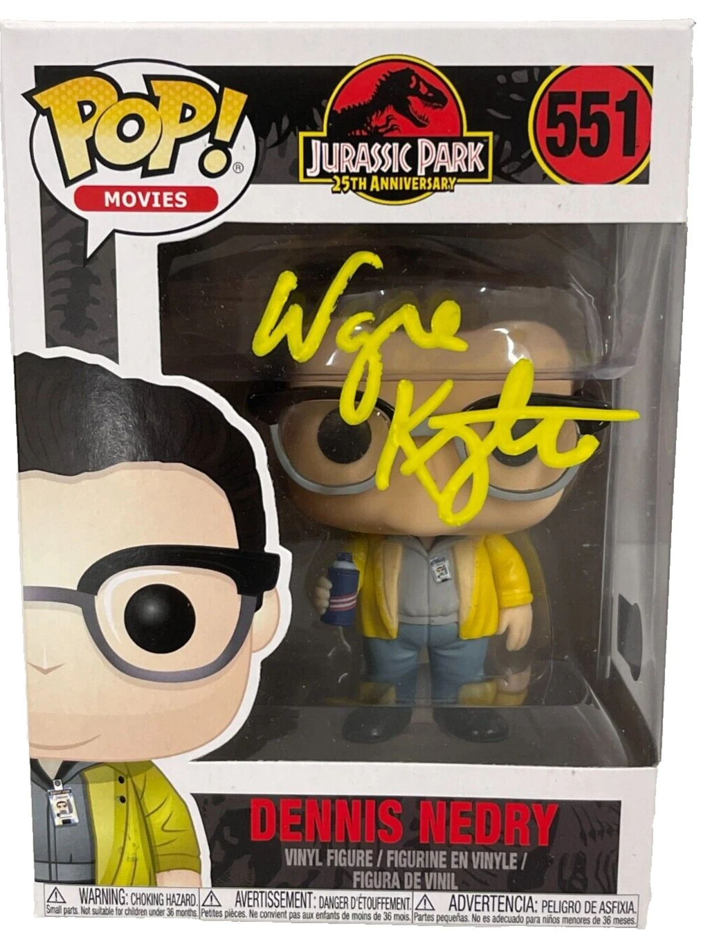 Wayne Knight Signed Dennis Nedry Funko Jurassic Park Authentic ...