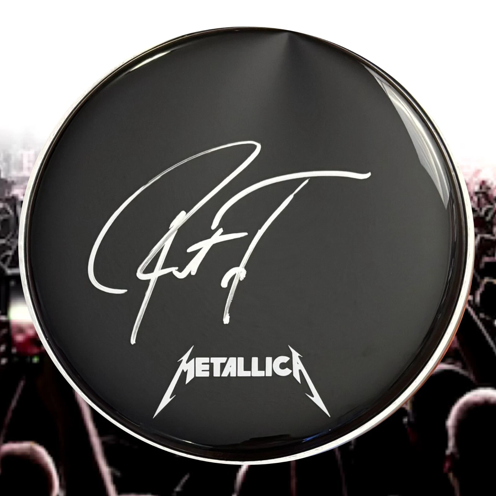 GFA Metallica Band Bassist * ROBERT TRUJILLO * Signed 10" Drumhead ...