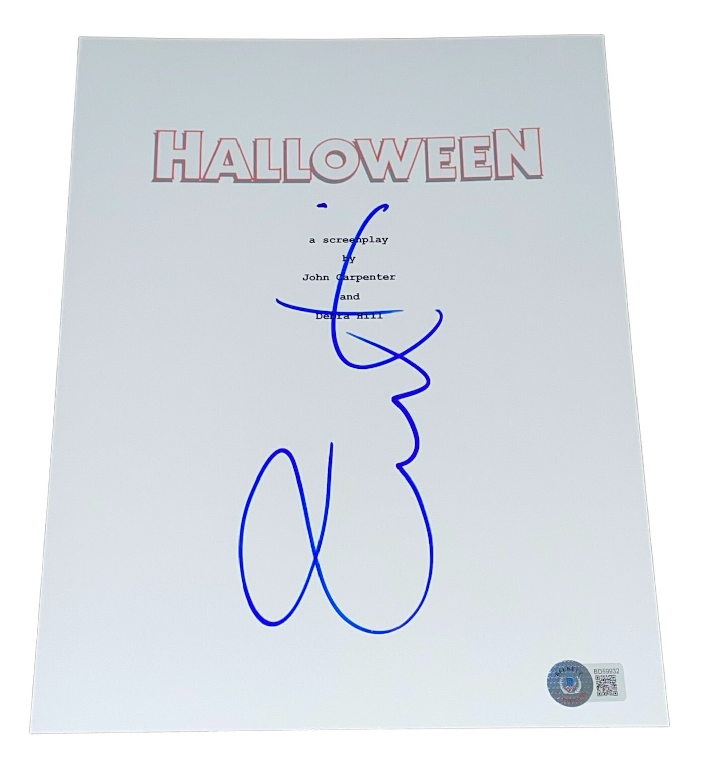 Jamie Lee Curtis Signed Autograph Halloween Full Movie Script Beckett ...
