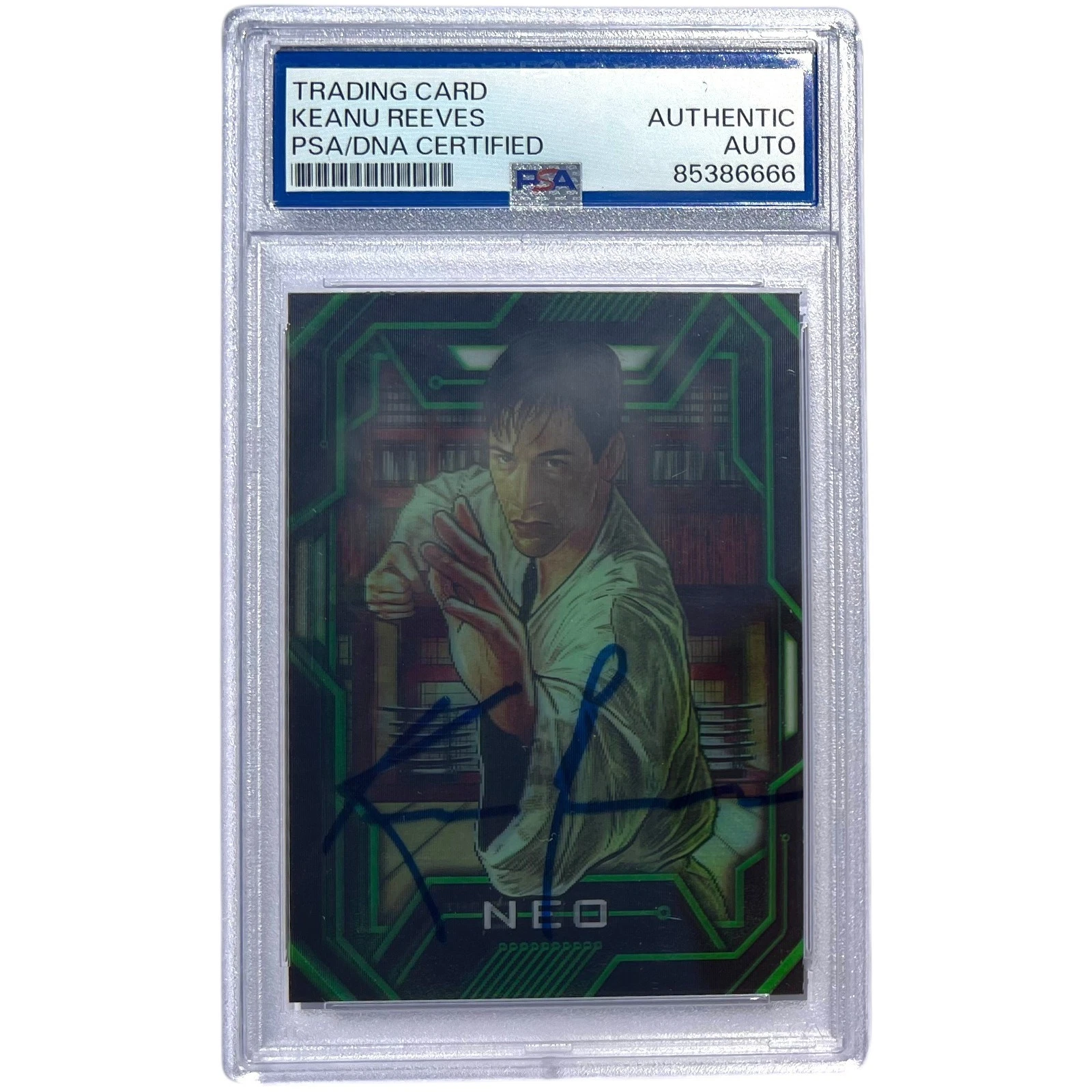 KEANU REEVES SIGNED MATRIX CARD NEO THE ONE LENTICULAR AUTO CUYLER ...