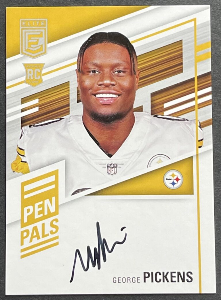 2022 Donruss Elite George Pickens Pen Pals Rookie On Card Auto RC PP-GP ...