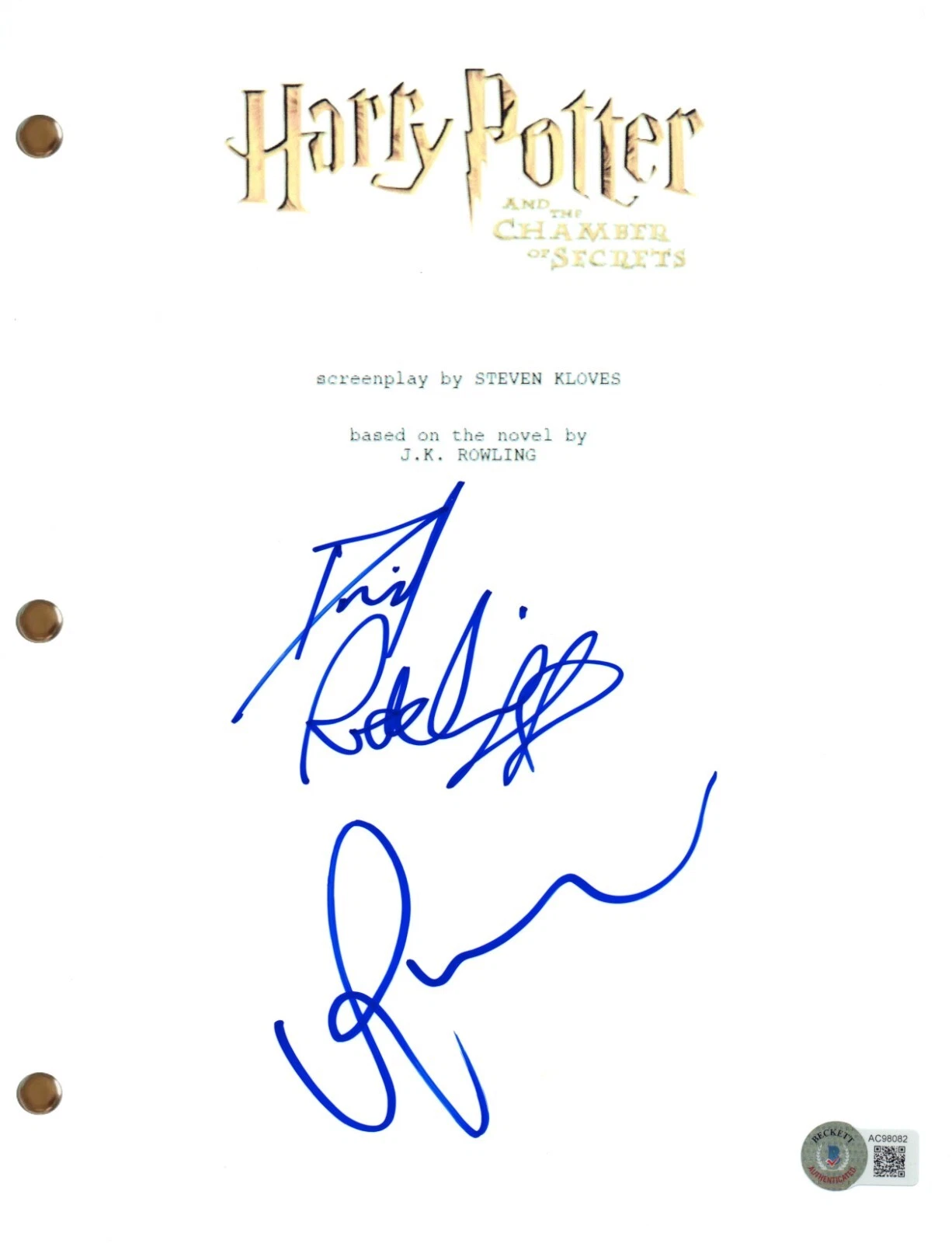 Daniel Radcliffe Rupert Grint Signed Harry Potter Chamber of Secrets ...