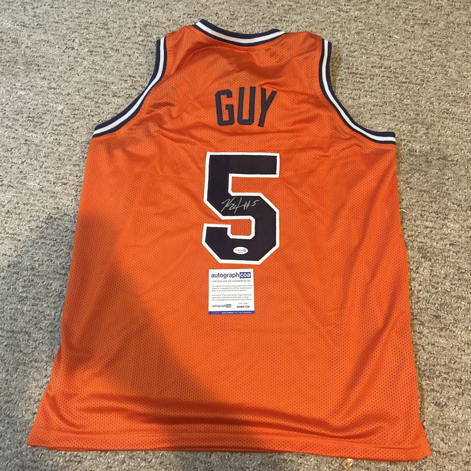 VIRGINIA CAVALIERS- KYLE GUY SIGNED AUTOGRAPH JERSEY ACOA BASKETBALL ...