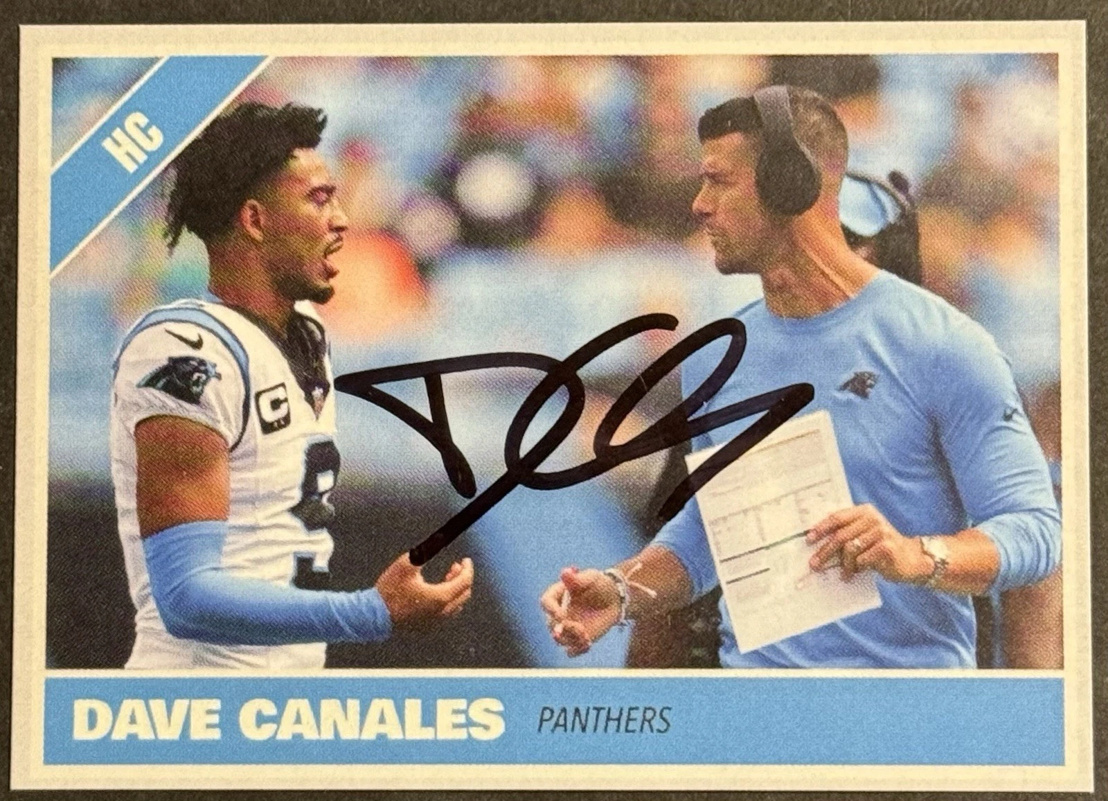 Dave Canales Signed Autographed Custom Carolina Panthers Card BAS ...