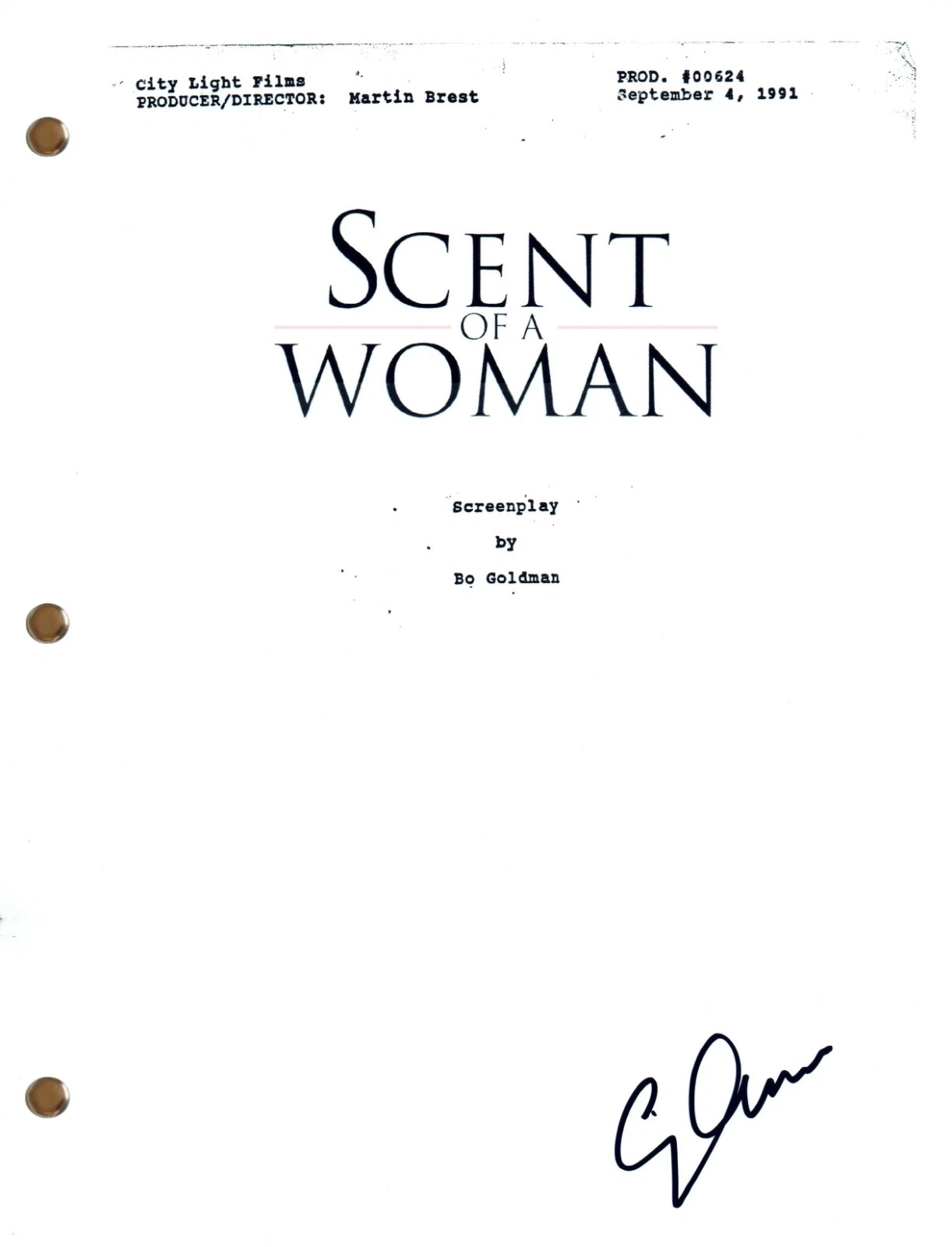 Gabrielle Anwar SCENT OF A WOMAN Signed Autograph Movie Script ...