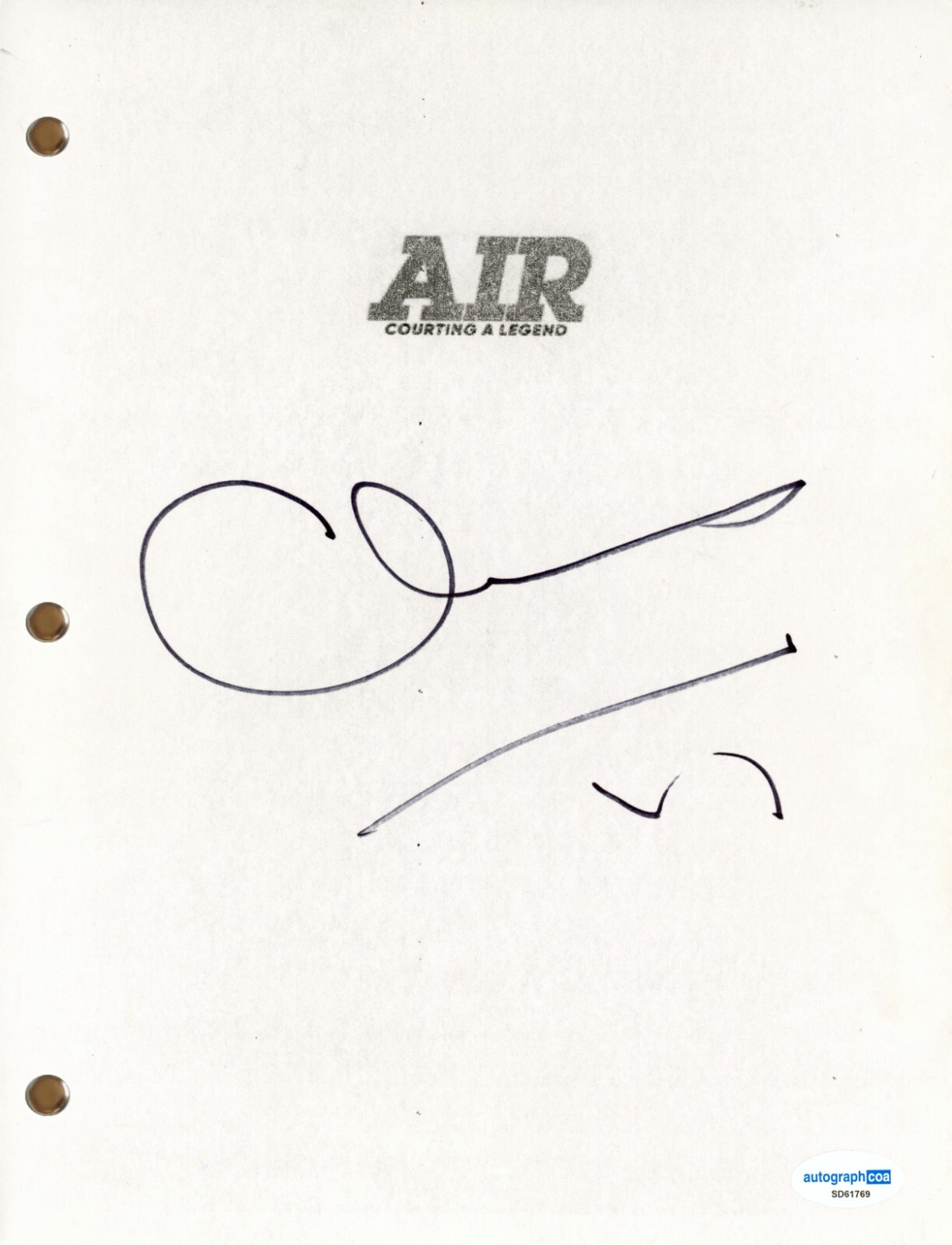 Chris Tucker Signed Autograph AIR (2023) Movie Script Michael Jordan ...