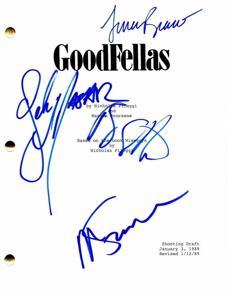 MARTIN SCORSESE RAY LIOTTA BRACCO MAZAR SIGNED AUTOGRAPH GOODFELLAS ...