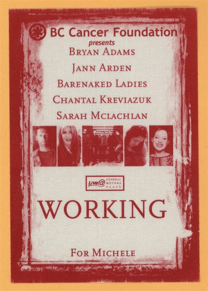 Bryan Adams 2002 Barenaked Ladies Concert Tour Working Backstage Pass ...