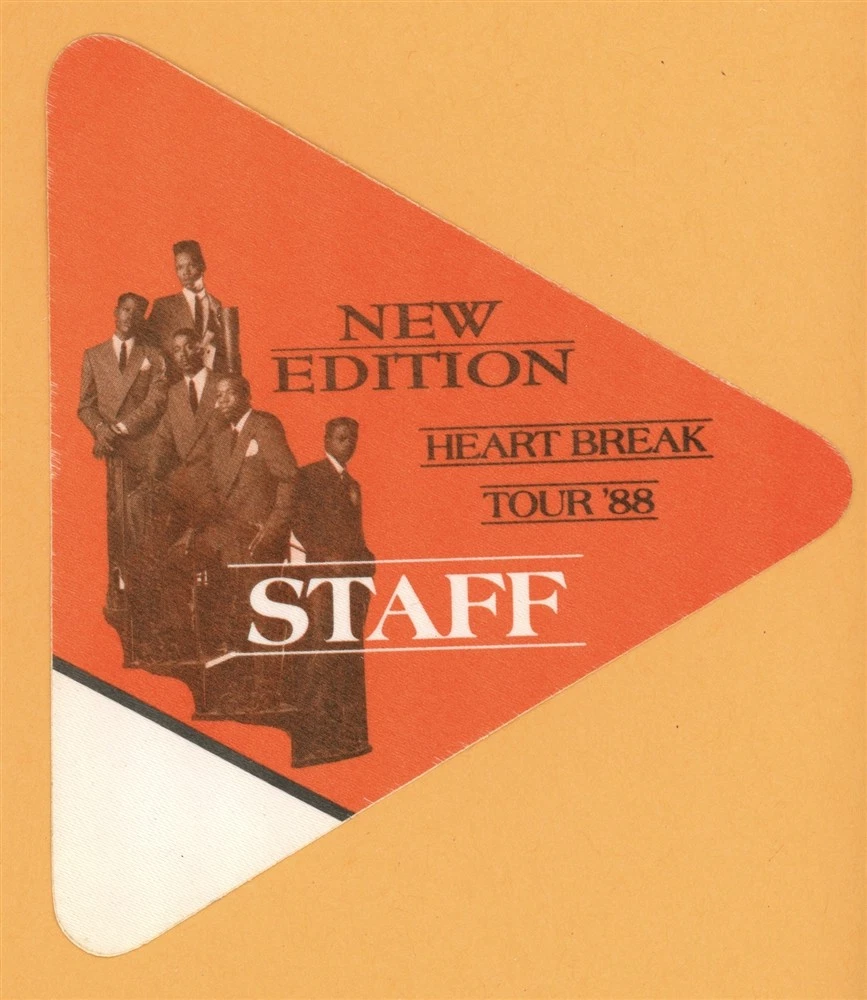 New Edition 1988 Heart Break Concert Tour STAFF Backstage Pass ...