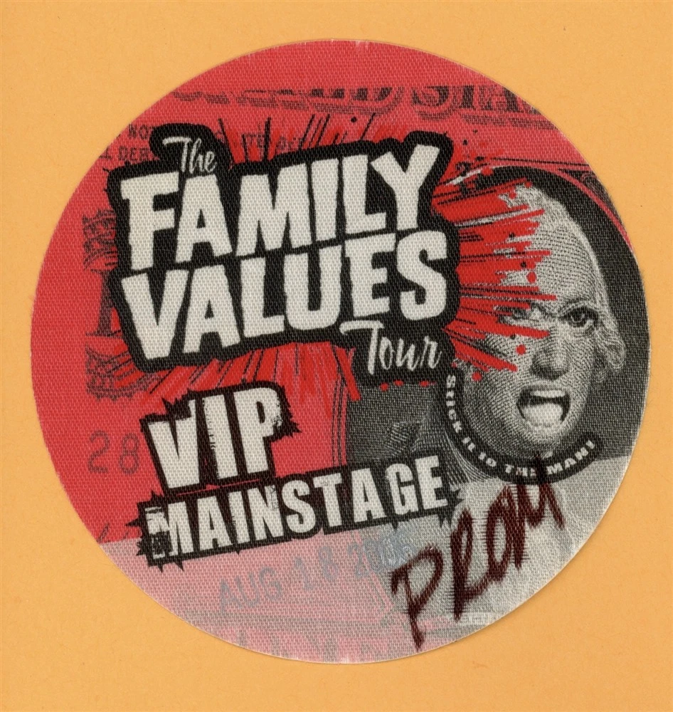 Limp Bizkit 2006 Korn Family Values Concert Tour VIP Backstage Pass ...