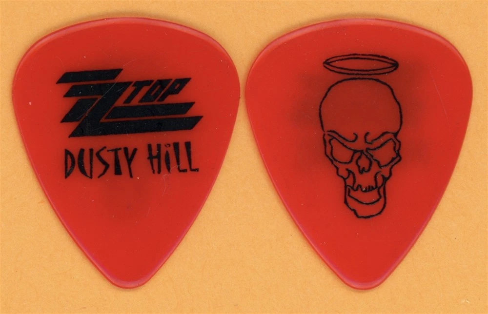 ZZ Top Dusty Hill Angel Skull Vintage Guitar Pick - 2009 40th ...