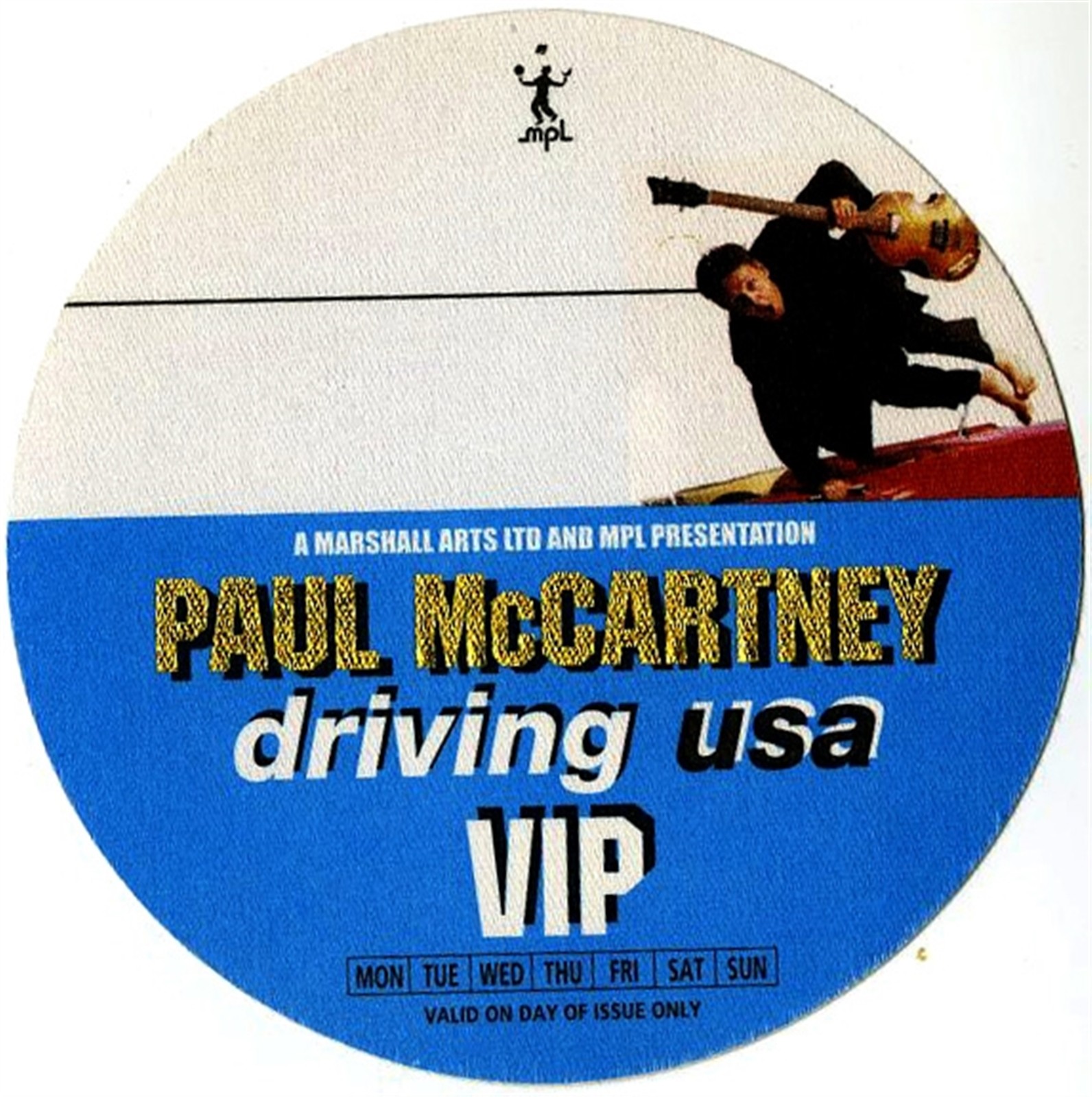 Paul McCartney 2002 Driving Rain Concert Tour VIP Backstage Pass ...