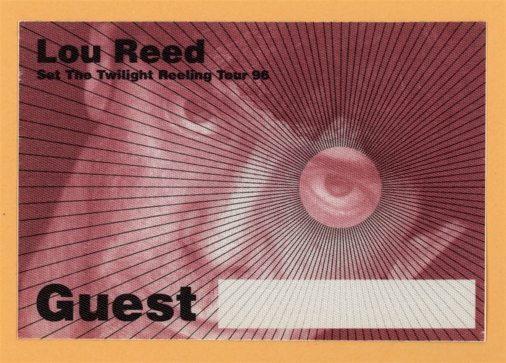 Lou Reed 1996 Set the Twilight Reeling Concert Tour GUEST Backstage ...