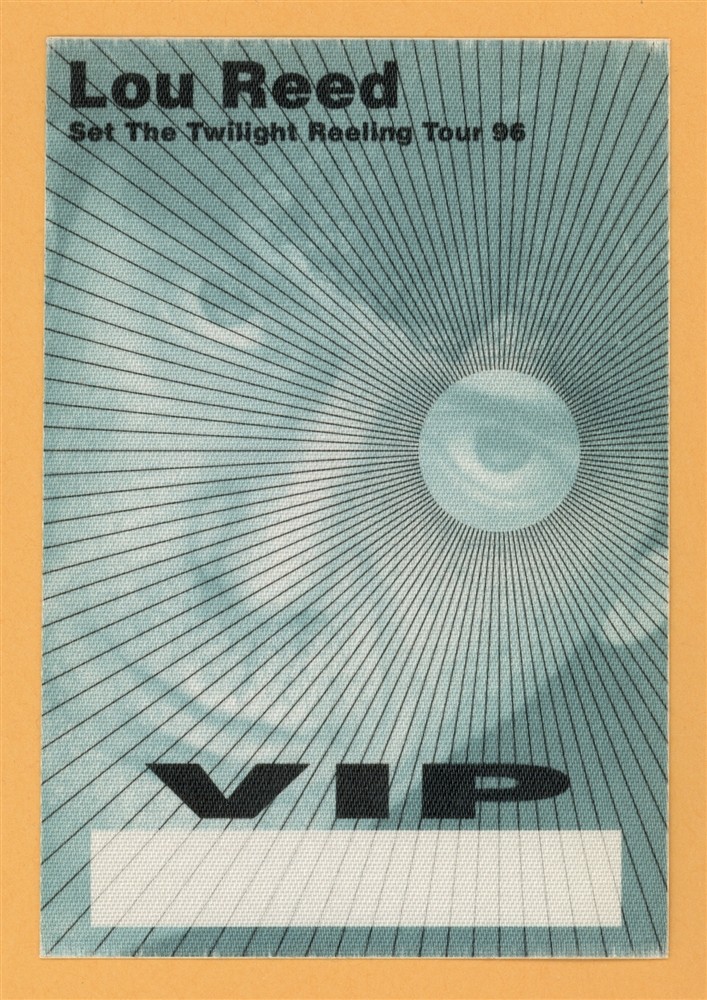 Lou Reed 1996 Set the Twilight Reeling Concert Tour VIP Backstage Pass ...