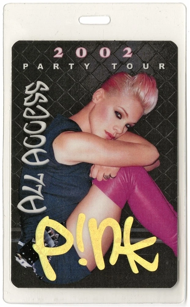 Pink 2002 Missundaztood Concert Tour All Access Foil Laminated ...