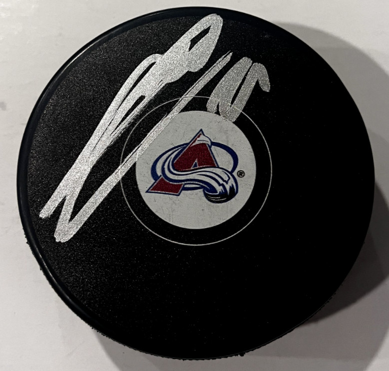 JONATHAN DROUIN SIGNED COLORADO AVALANCHE HOCKEY PUCK W/ CASE COA ...